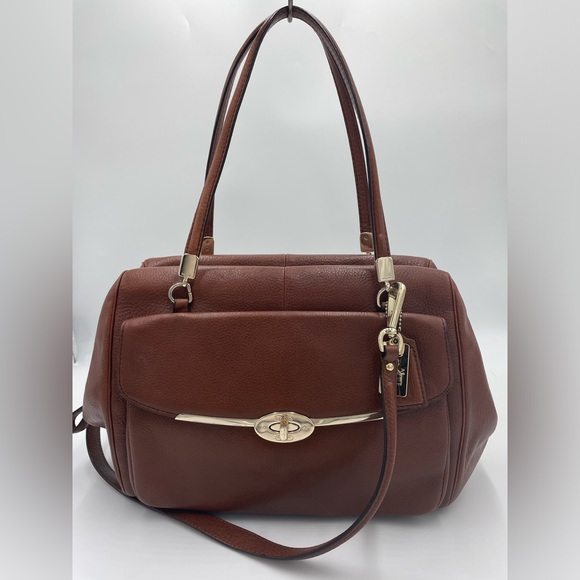 Coach | Bags | Coach Madison Madeline2566 Brown Leather Ladiessatchel ...